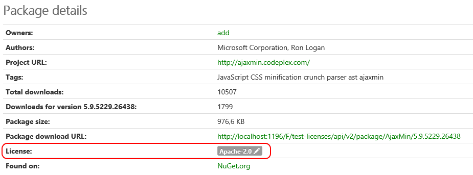 Analyzing open-source licenses · MyGet Documentation